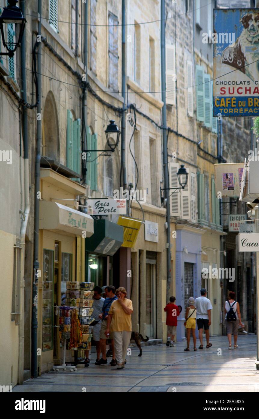 Avignon Provence France People Shopping Stock Photo - Alamy
