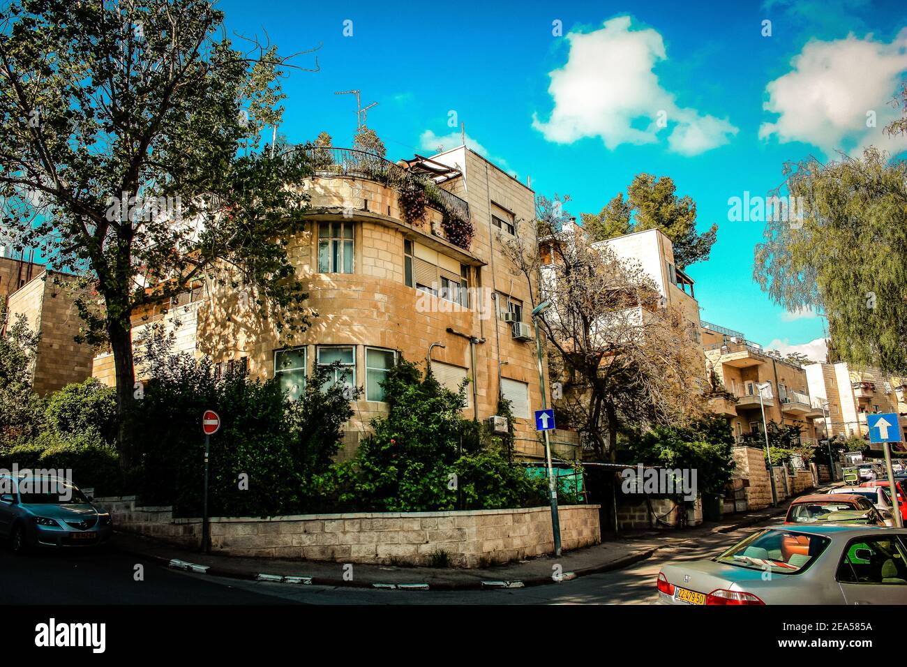 Jerusalem Israel December 13, 2019 View of the facade of a modern ...
