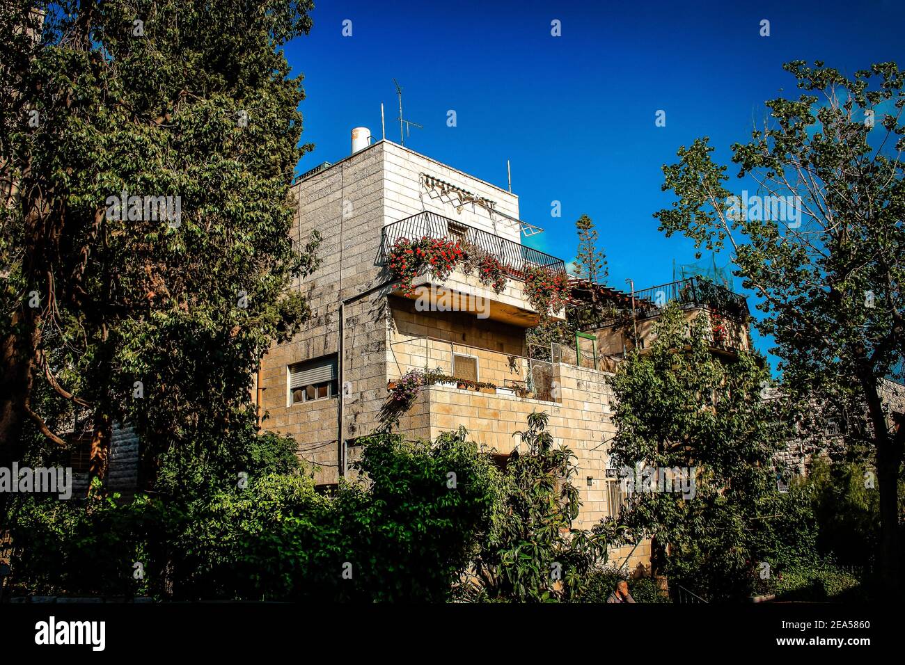 Jerusalem Israel December 13, 2019 View of the facade of a modern ...