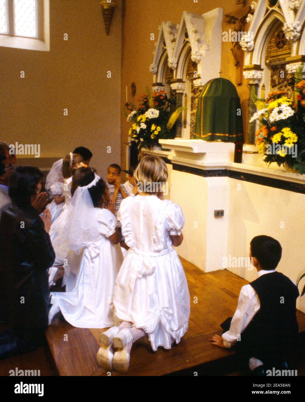 St joseph's church Roehampton London England Children Praying Lighted ...