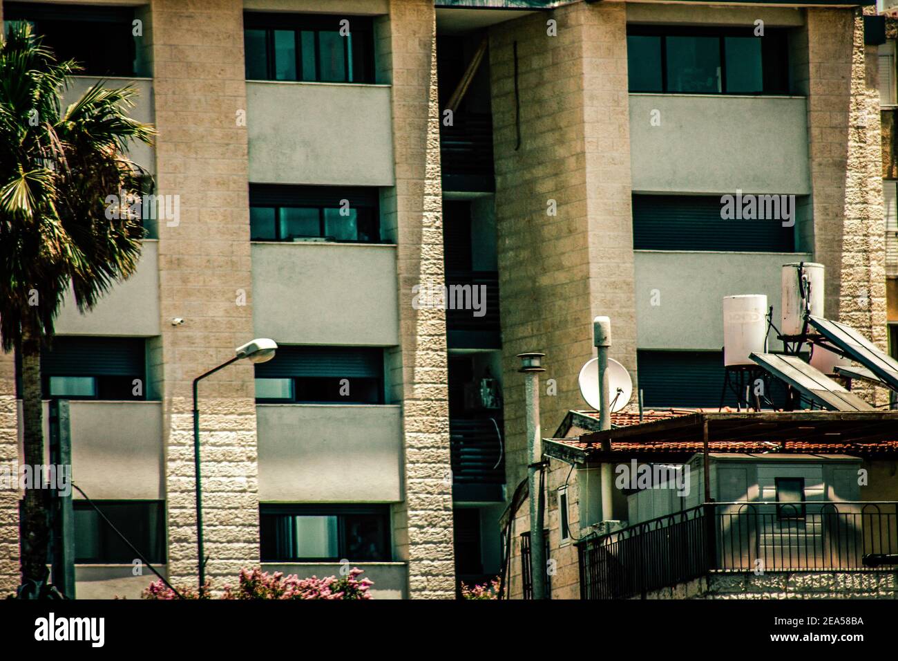 Jerusalem Israel December 13, 2019 View of the facade of a modern ...
