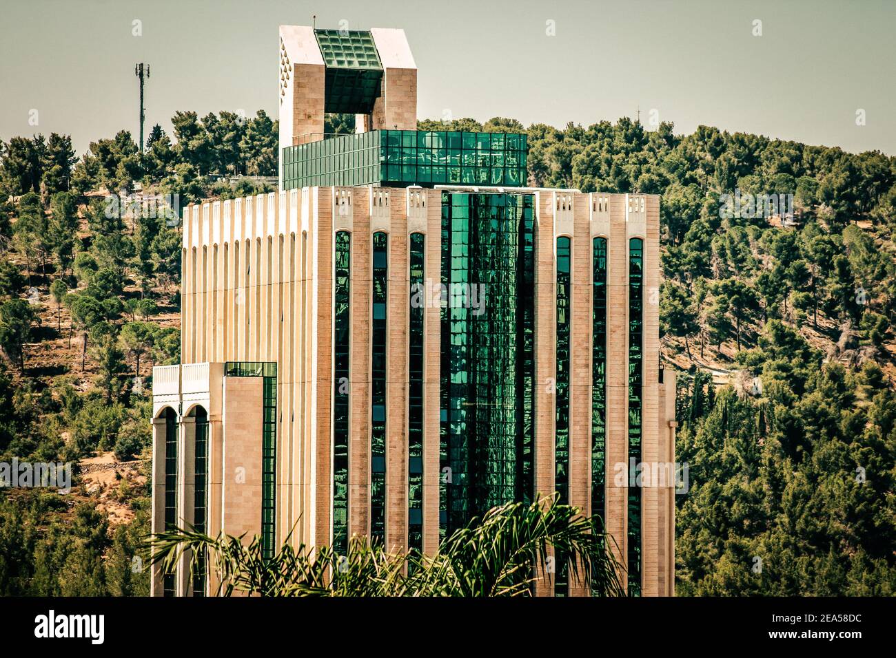 Jerusalem Israel December 13, 2019 View of the facade of a modern ...