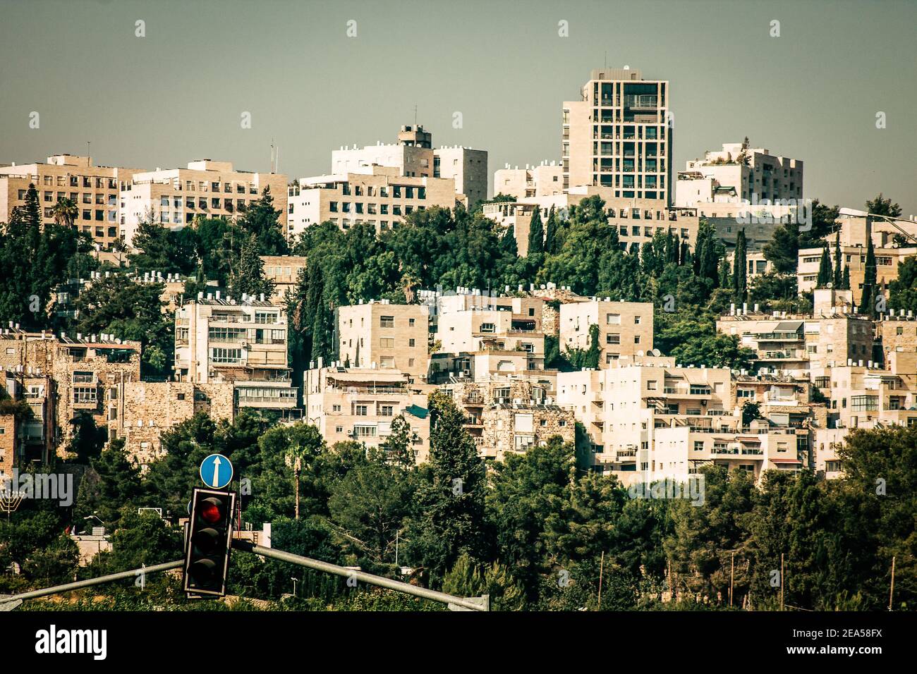 Jerusalem Israel December 13, 2019 View of the facade of a modern ...