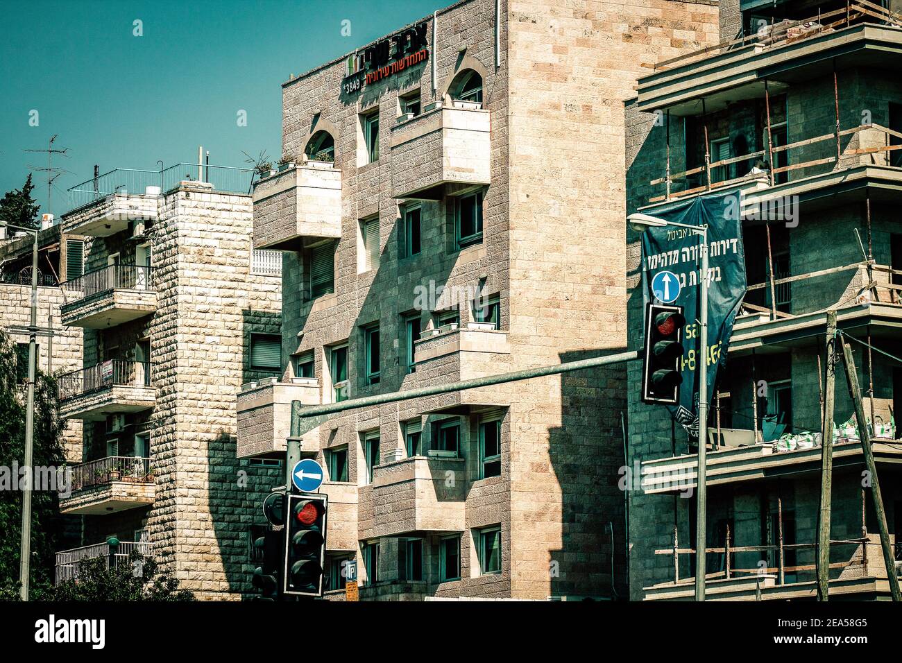 Jerusalem Israel December 13, 2019 View of the facade of a modern ...