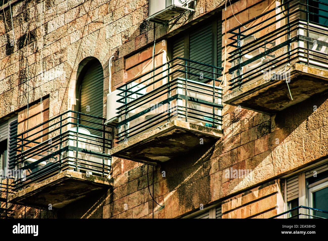 Jerusalem Israel December 13, 2019 View of the facade of a modern ...