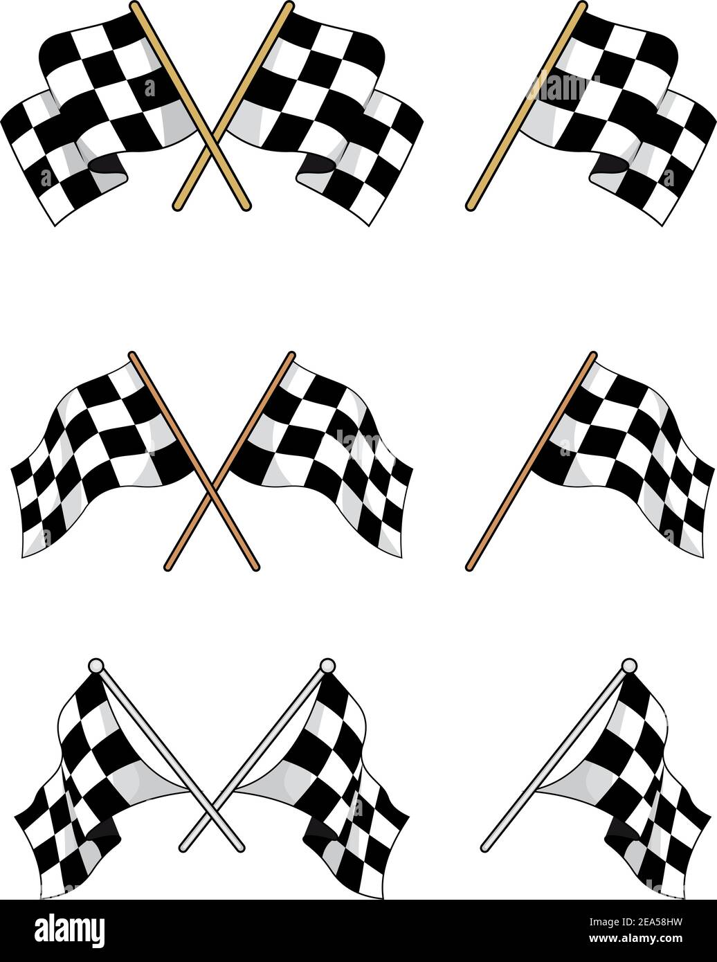 Set of racing checkered flags for sports design Stock Vector Image ...