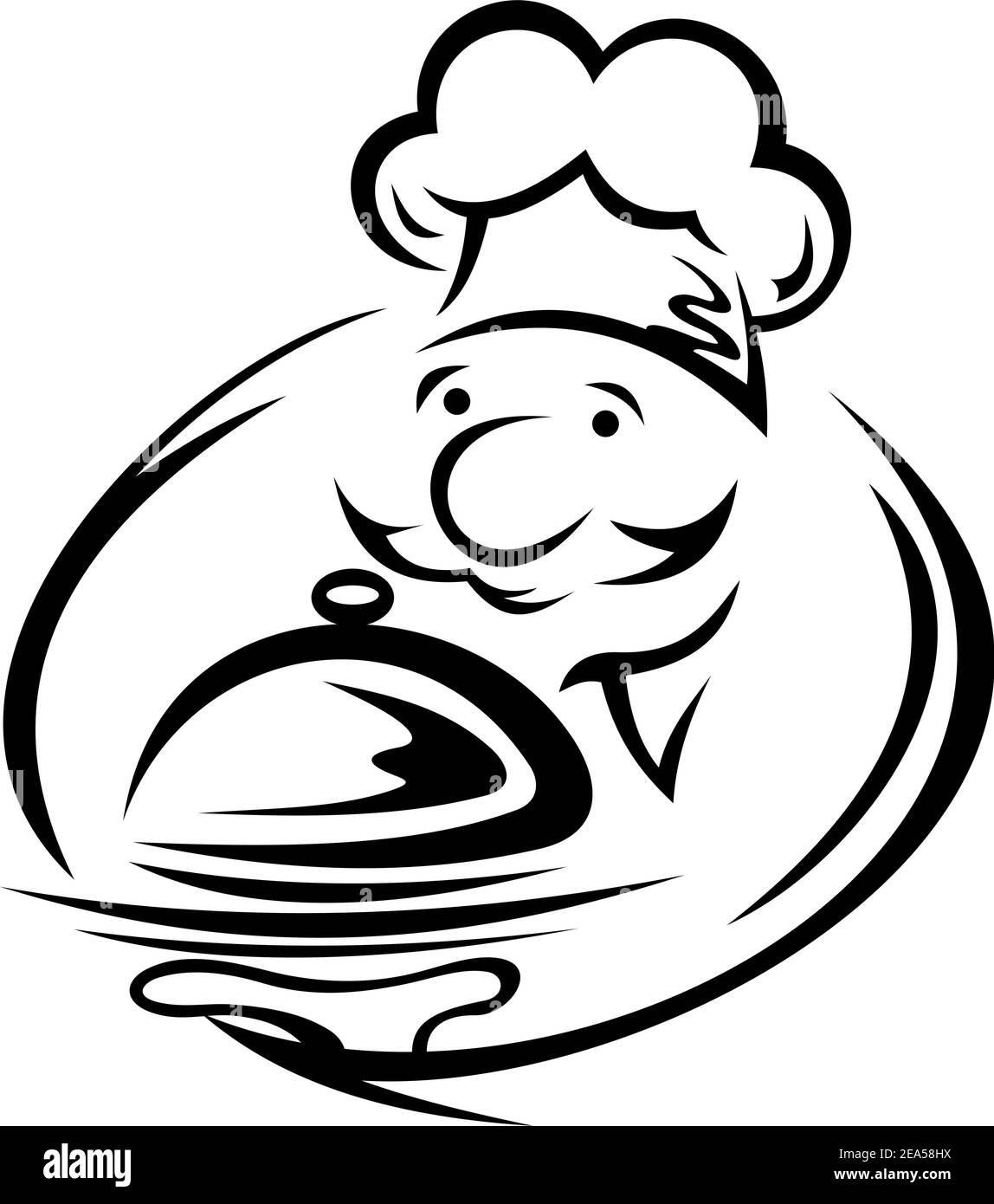 Smiling chef in hat Black and White Stock Photos & Images - Alamy