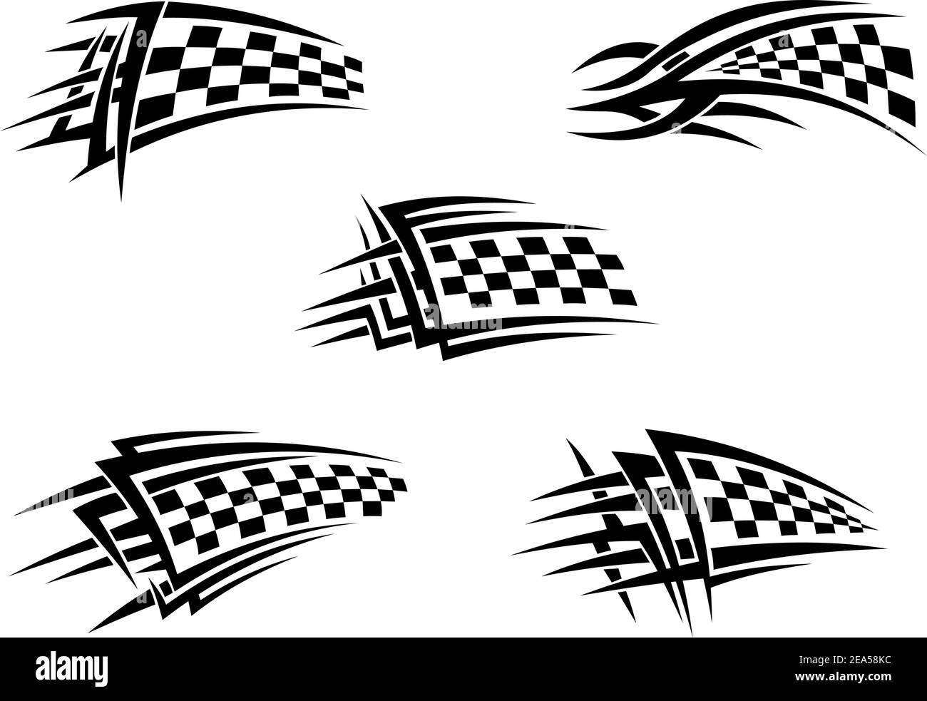 Race flag icon in Black and White Stock Photos & Images - Alamy