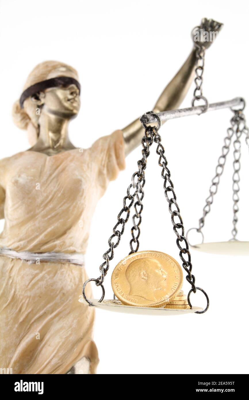 Justice (greek:themis,latin:justitia) blindfolded with scales, sword ...