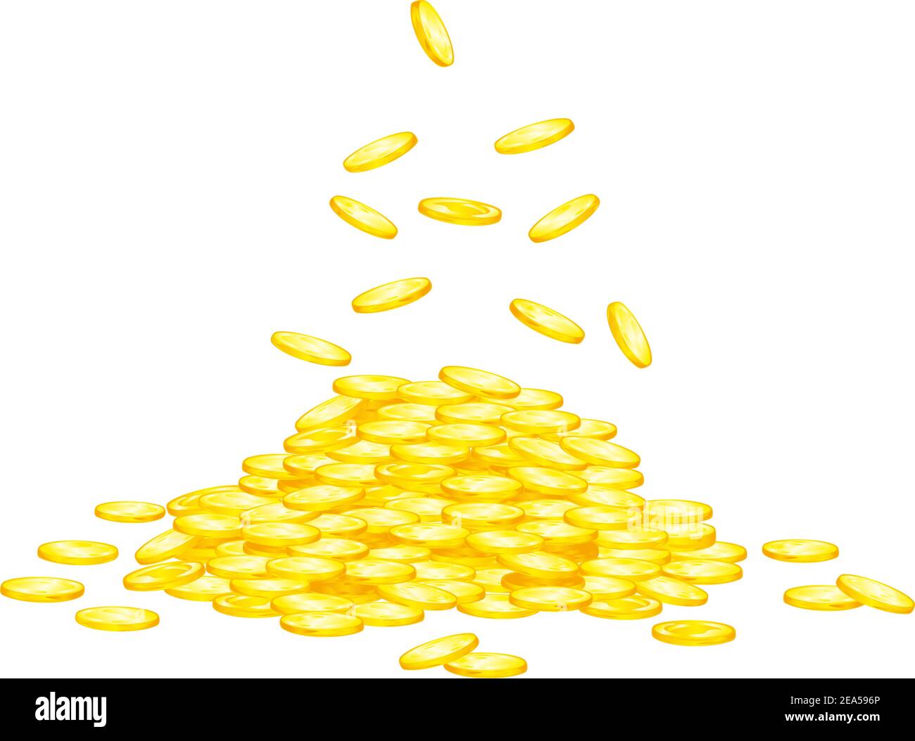Stack of golden coins for wealth or lucky concept design Stock Vector ...