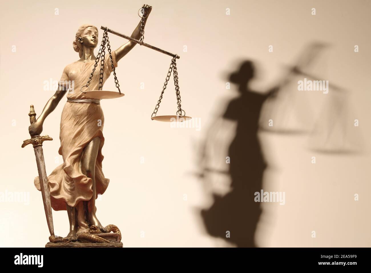 Justice (greek:themis,latin:justitia) blindfolded with scales, sword ...