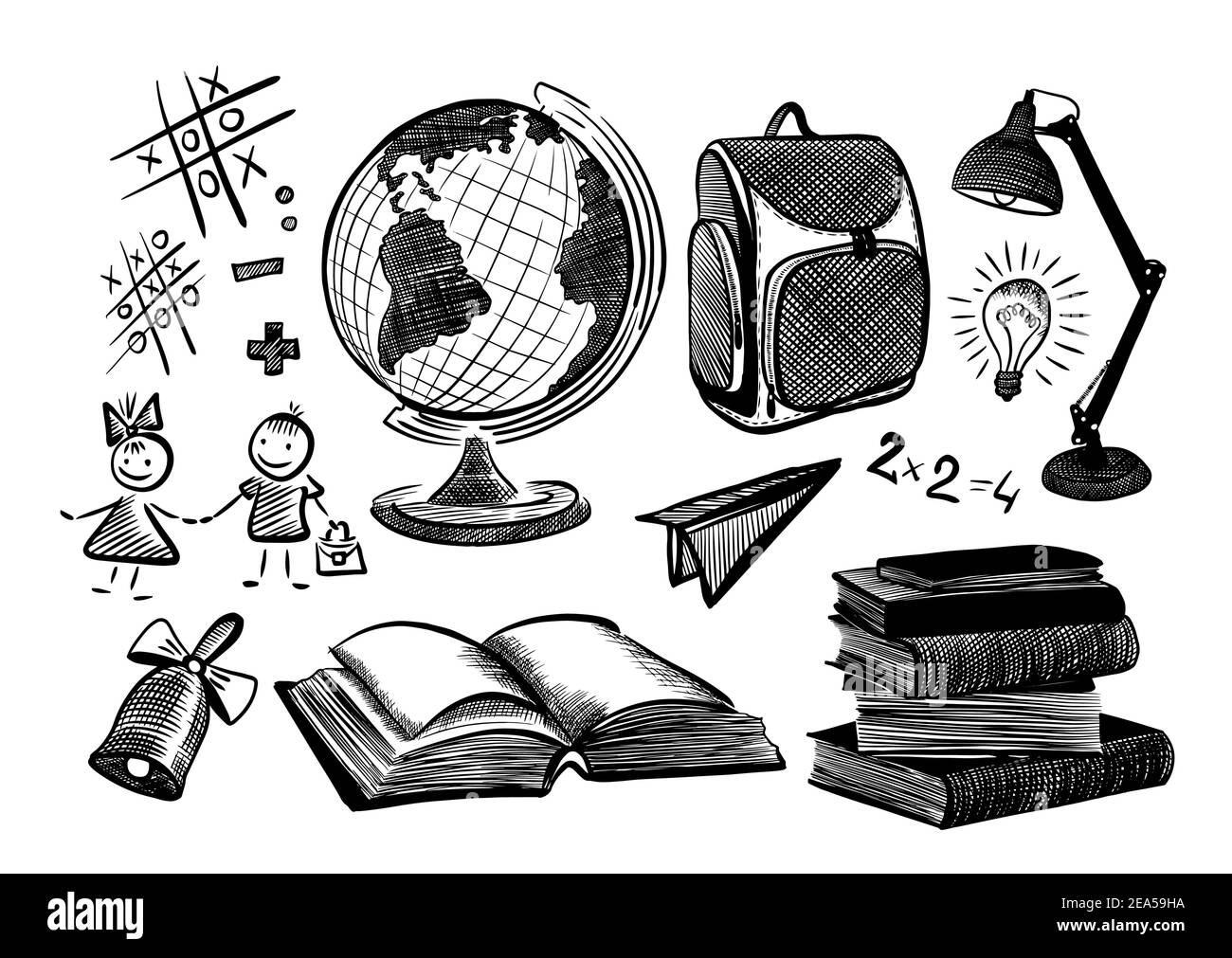 A set of graphic school subjects. Vector illustration Stock Vector ...