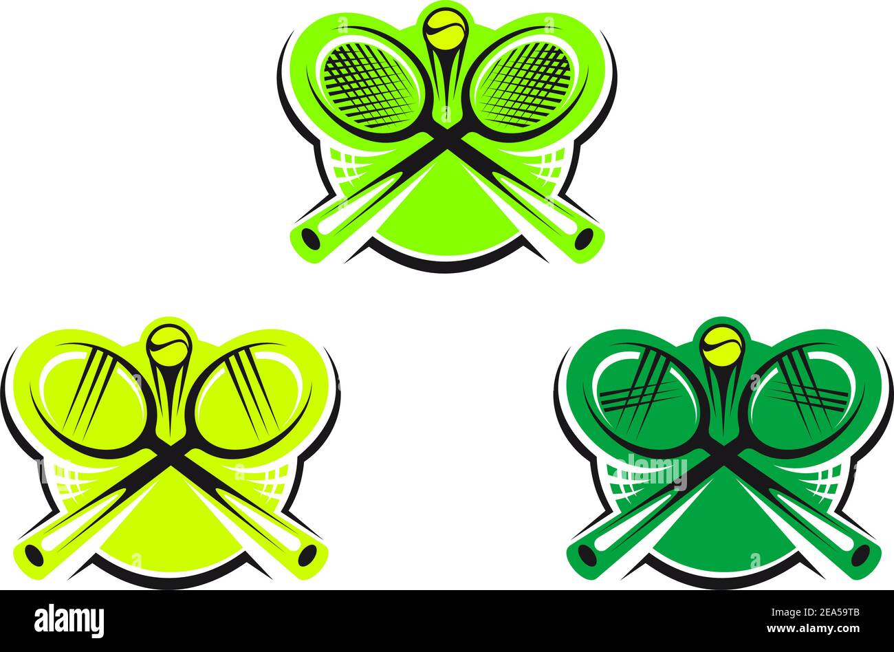 Set of tennis icons and symbols isolated on white background for sports ...