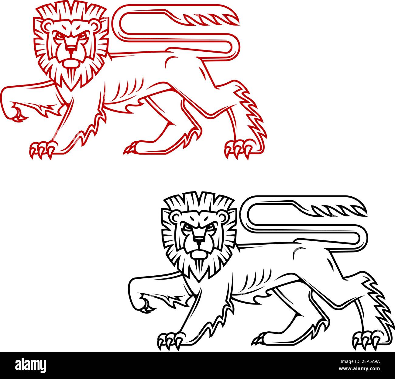 Gothic heraldic lion ornament vintage Stock Vector Images - Alamy