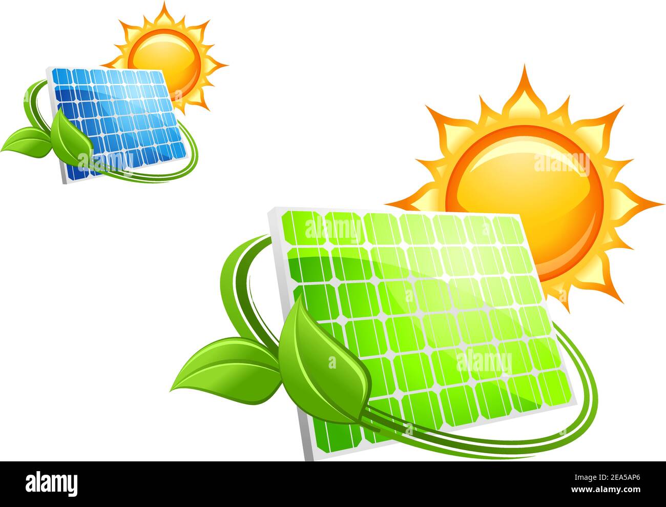 Solar batteries vector Cut Out Stock Images & Pictures - Alamy