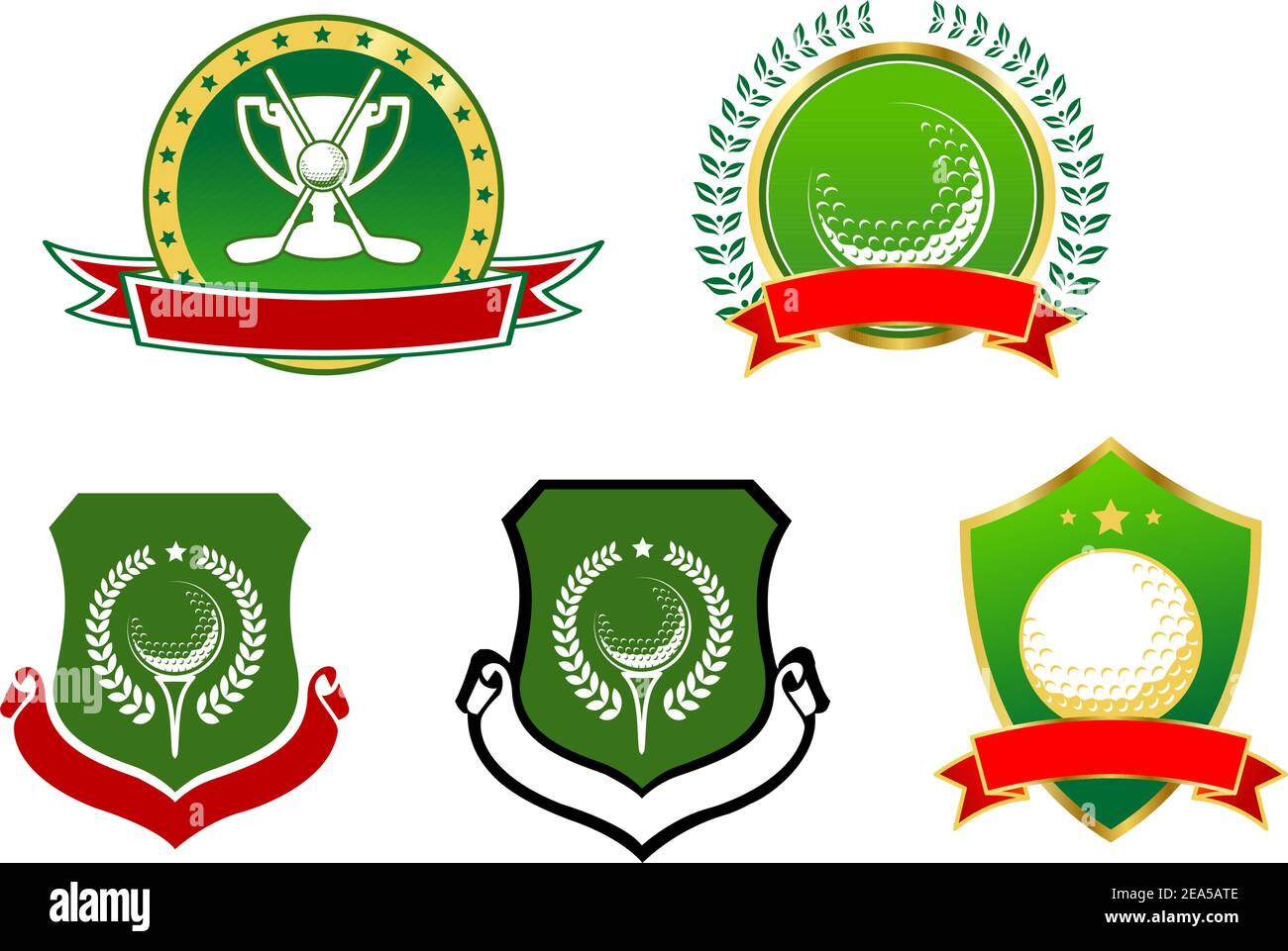 Golf shield logo hi-res stock photography and images - Alamy