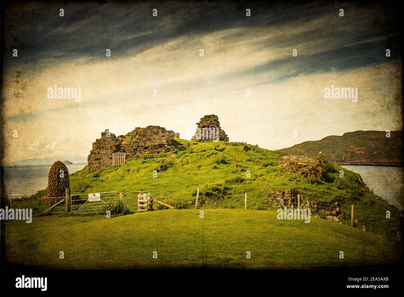 Duntulm Castle ruins Stock Photo - Alamy