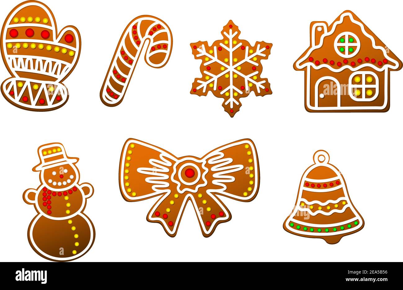 Sweet tasty gingerbread cake Stock Vector Images - Alamy