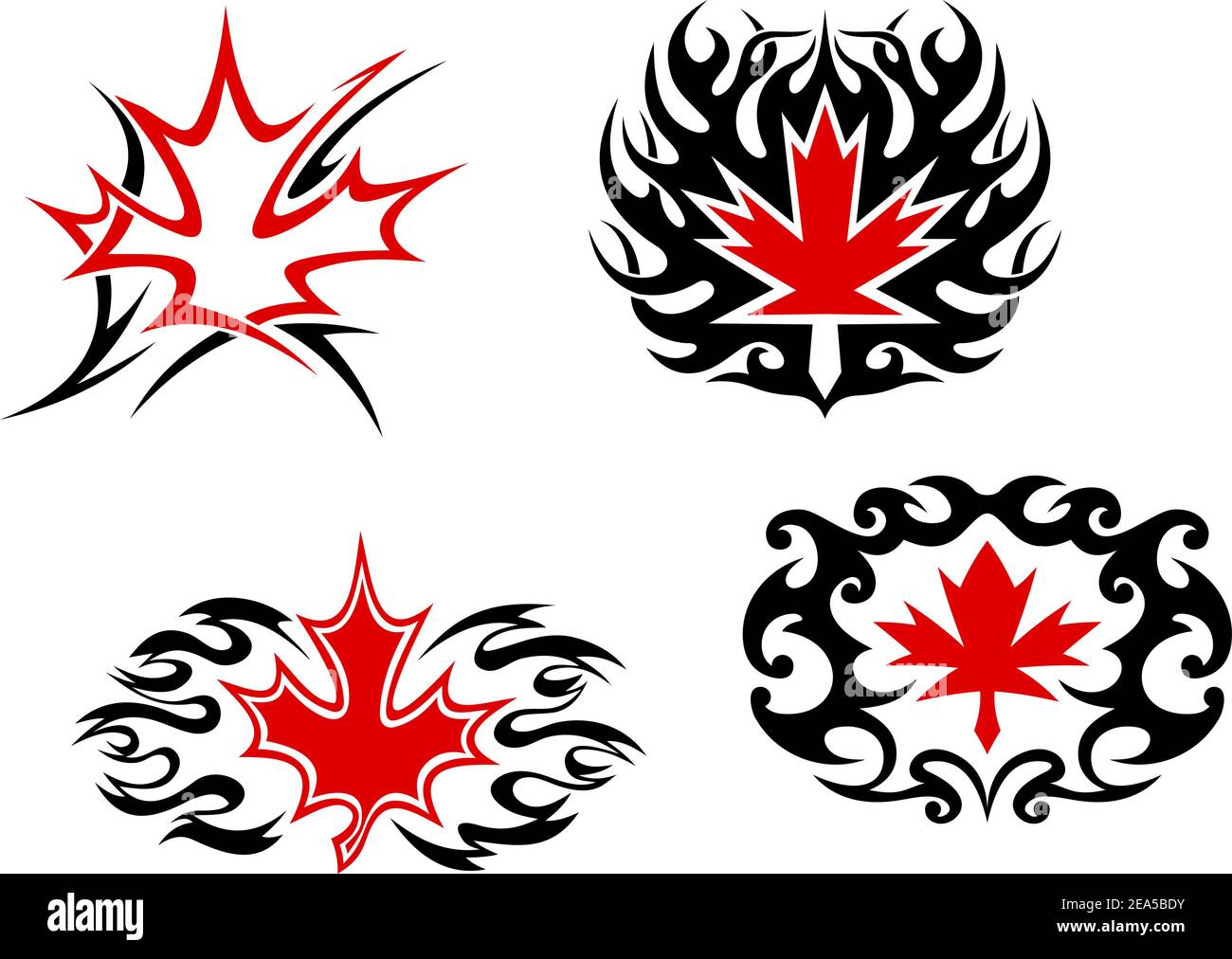 Canadian Maple Leaf Tribal Tattoo