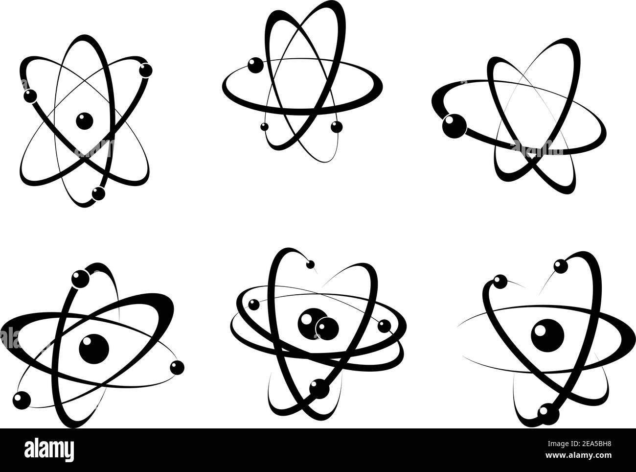 Atom elements and symbols set for science concept Stock Vector Image ...