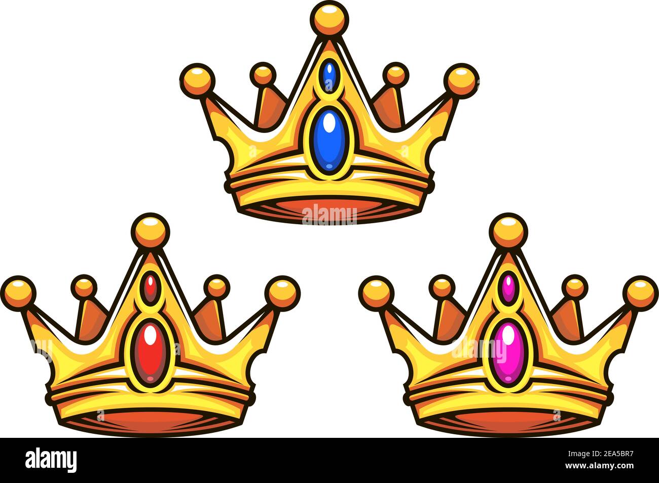 Illustration vintage heraldic elements crown Stock Vector Images - Alamy