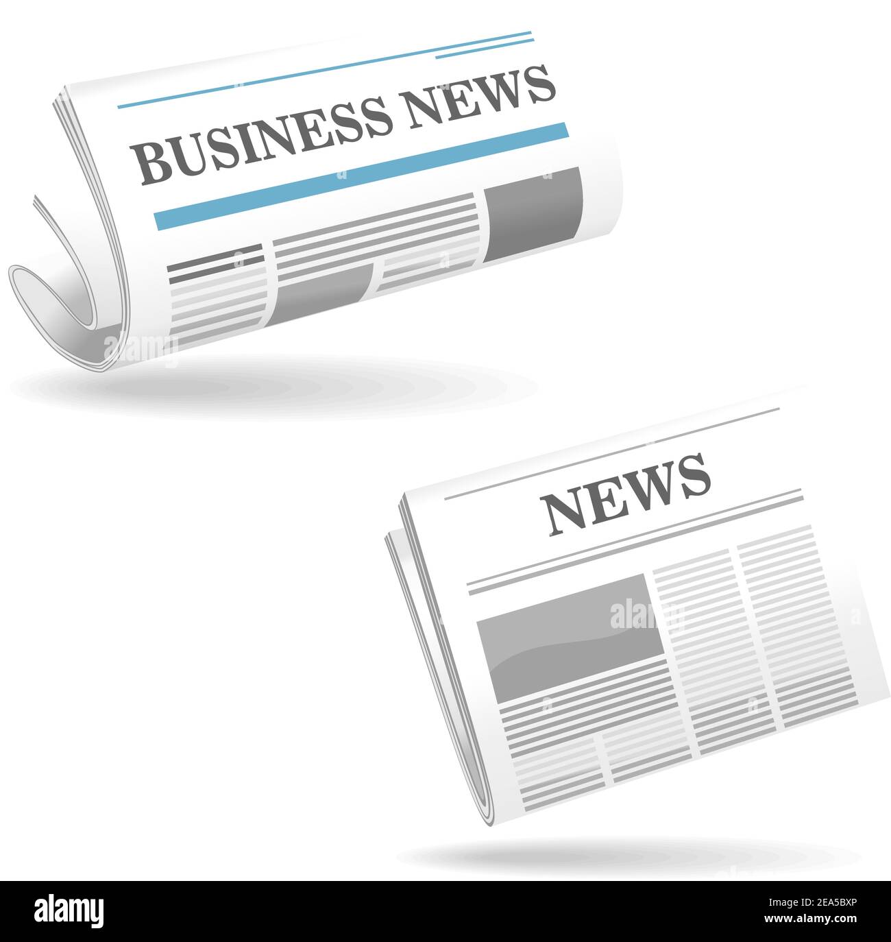 Realistic newspaper icons for web or another design Stock Vector Image ...