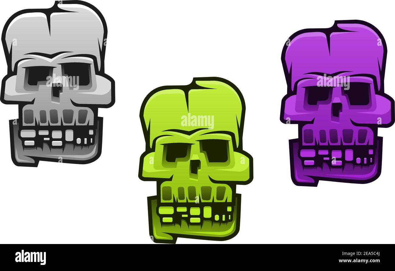 Danger monster or mutant skull for halloween design Stock Vector Image ...