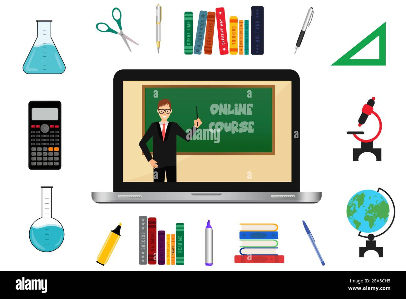 Homework online Stock Vector Images - Alamy