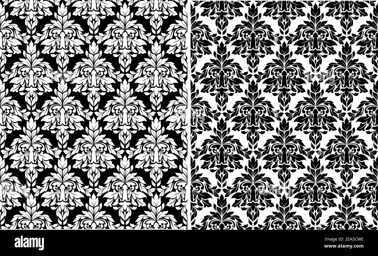 Floral damask seamless patterns hi-res stock photography and images - Alamy