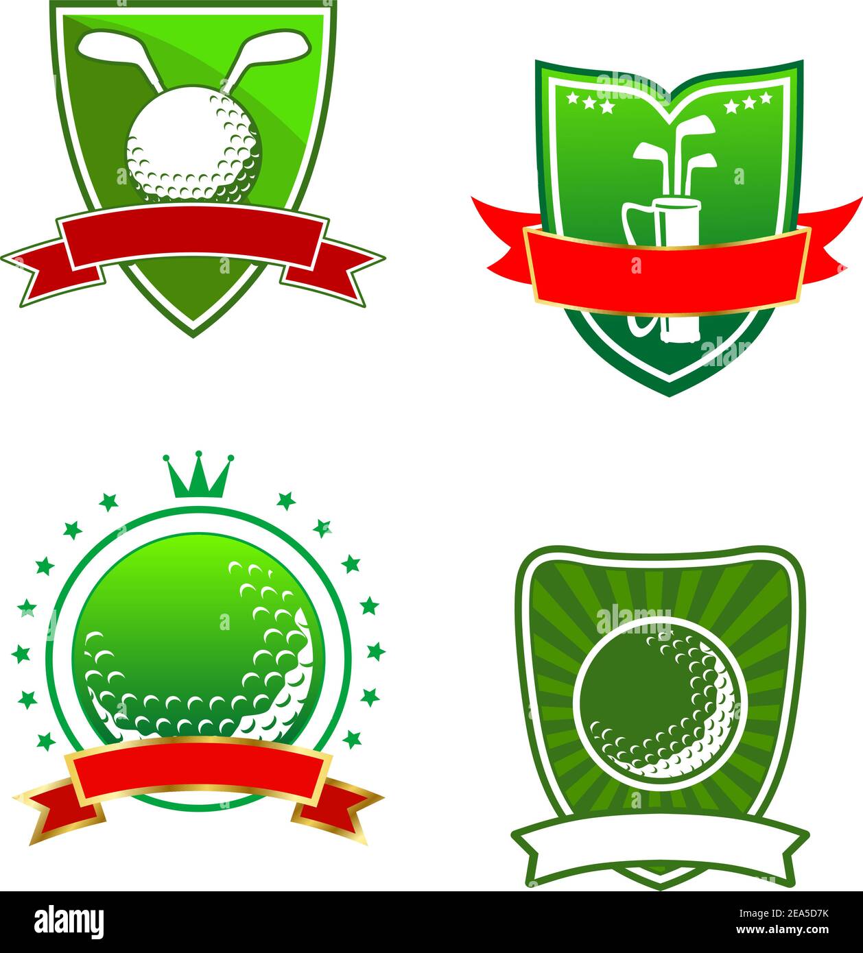 Golf heraldic emblems and symbols for sports design Stock Vector Image ...