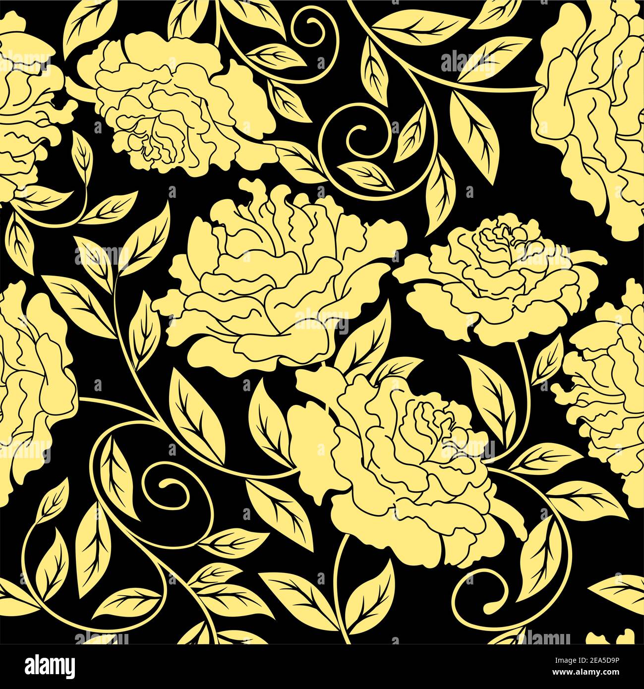 Floral seamless in abstract style for embellish or background design ...