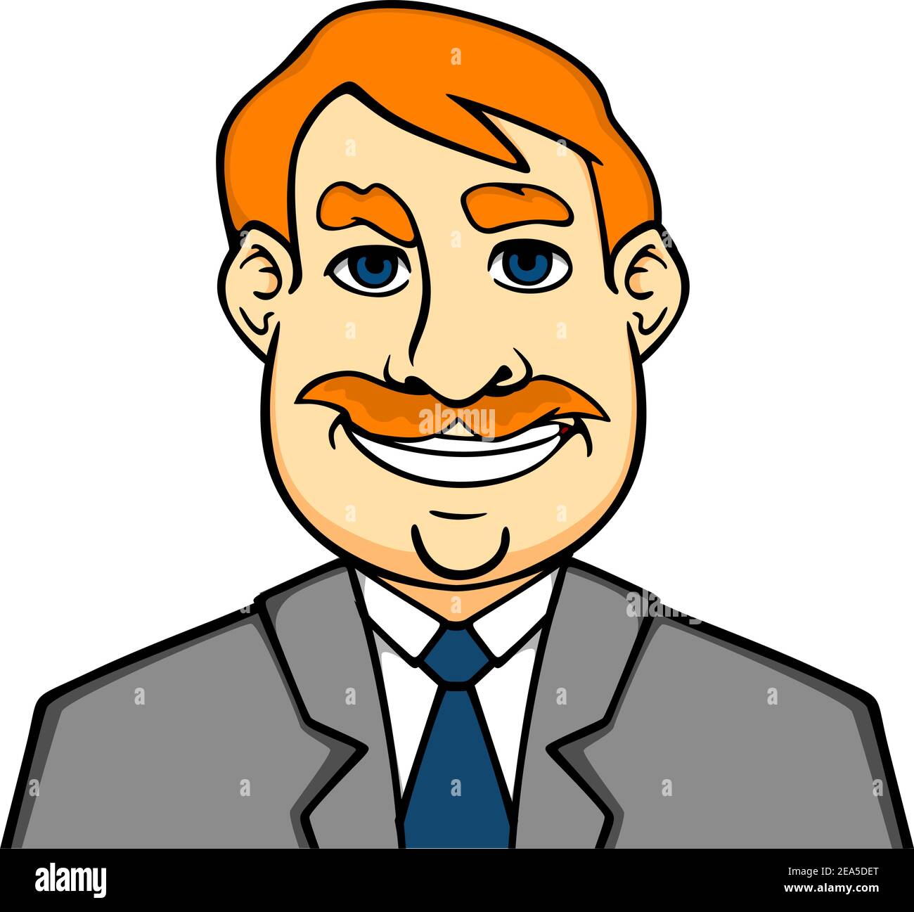 Adult smiling man in cartoon style for lifestyle design Stock Vector ...