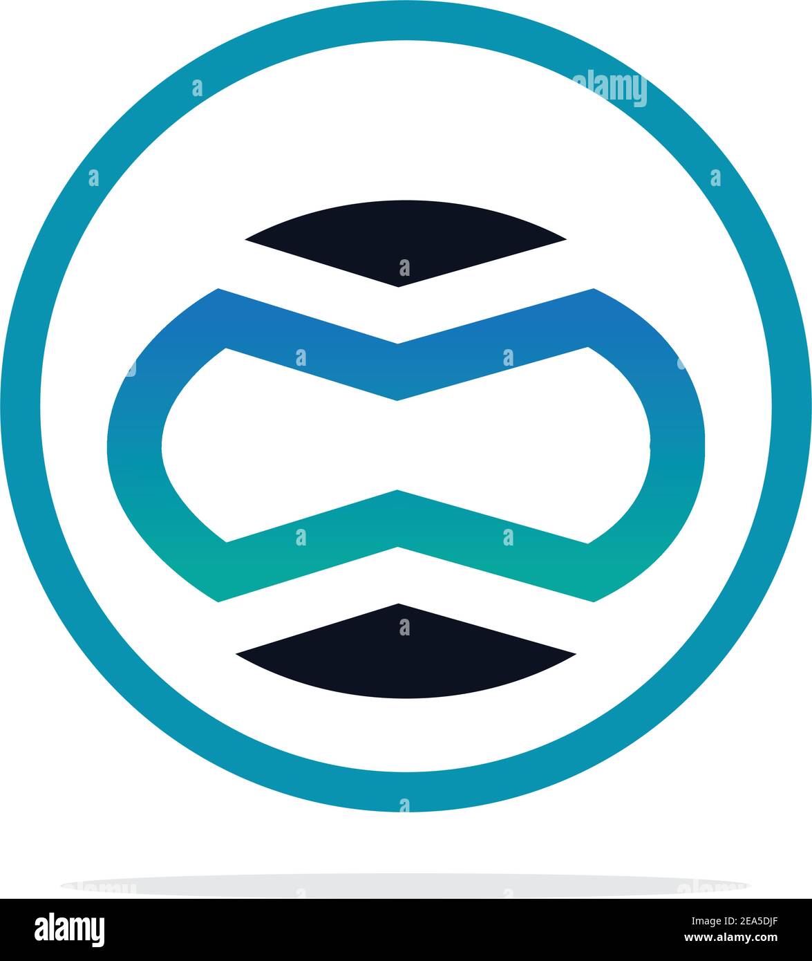 virtual reality logo illustration design template - vector Stock Vector ...