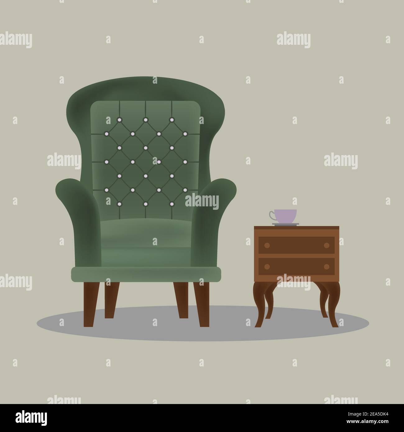 Chair wingback Stock Vector Images - Alamy