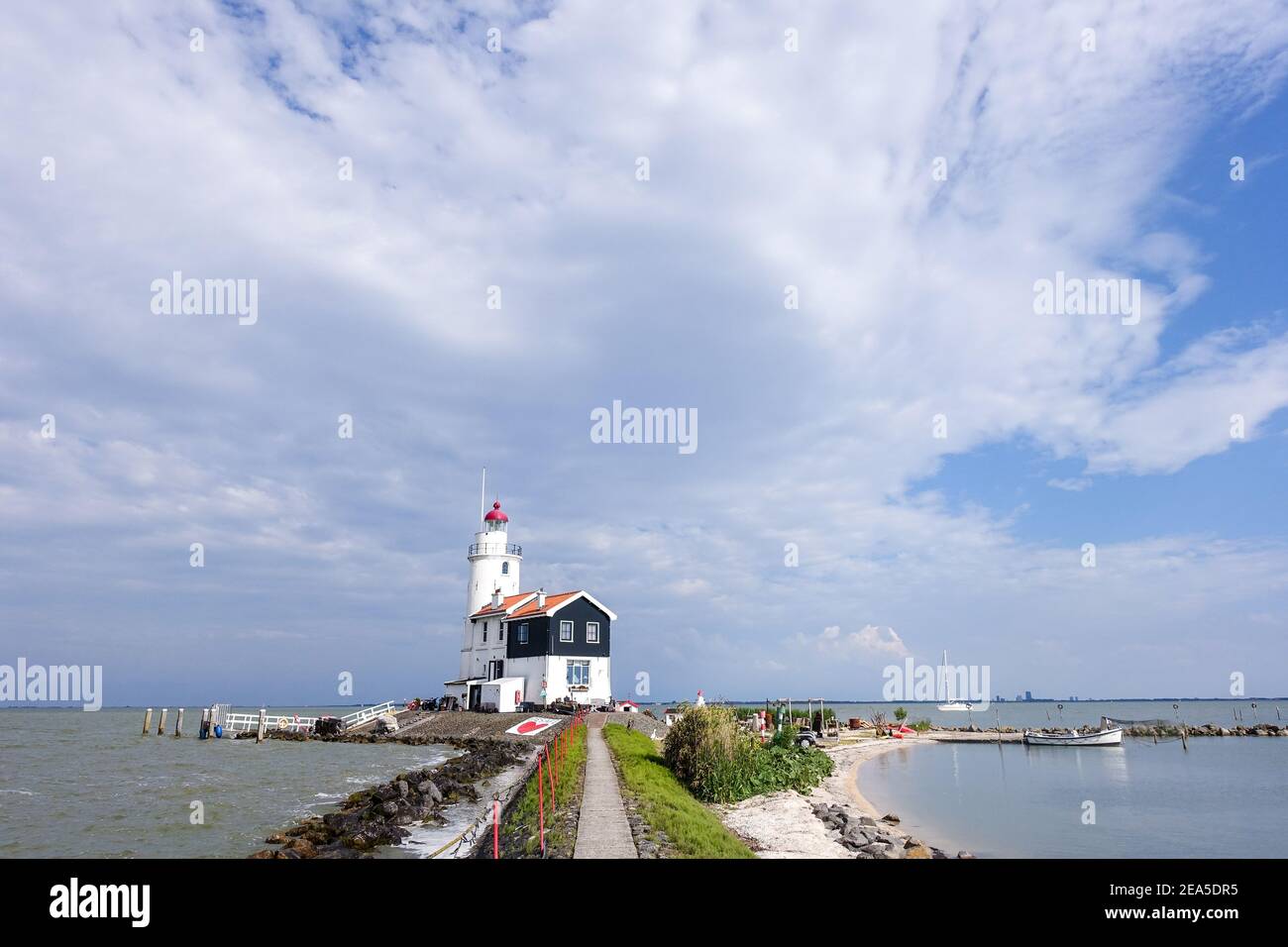 The lighthouse of Marken, North Holland, the Netherlands Stock Photo ...