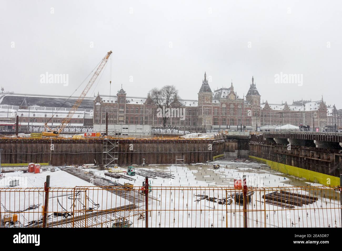 Amsterdam, The Netherlands, 7th February, 2021. The city centre brought ...