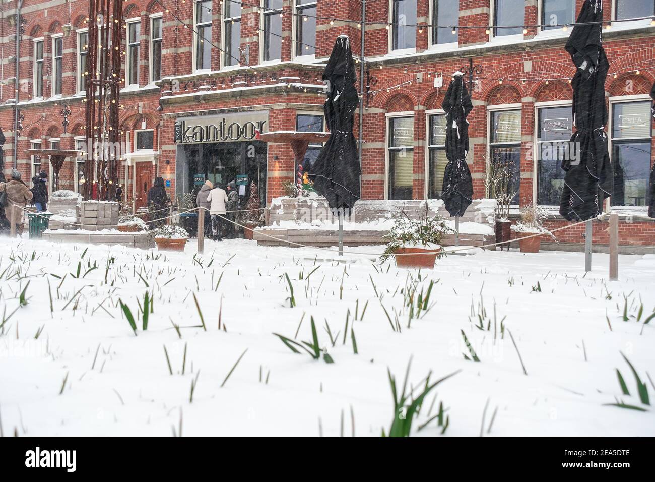 Amsterdam, The Netherlands, 7th February, 2021. The city centre brought ...