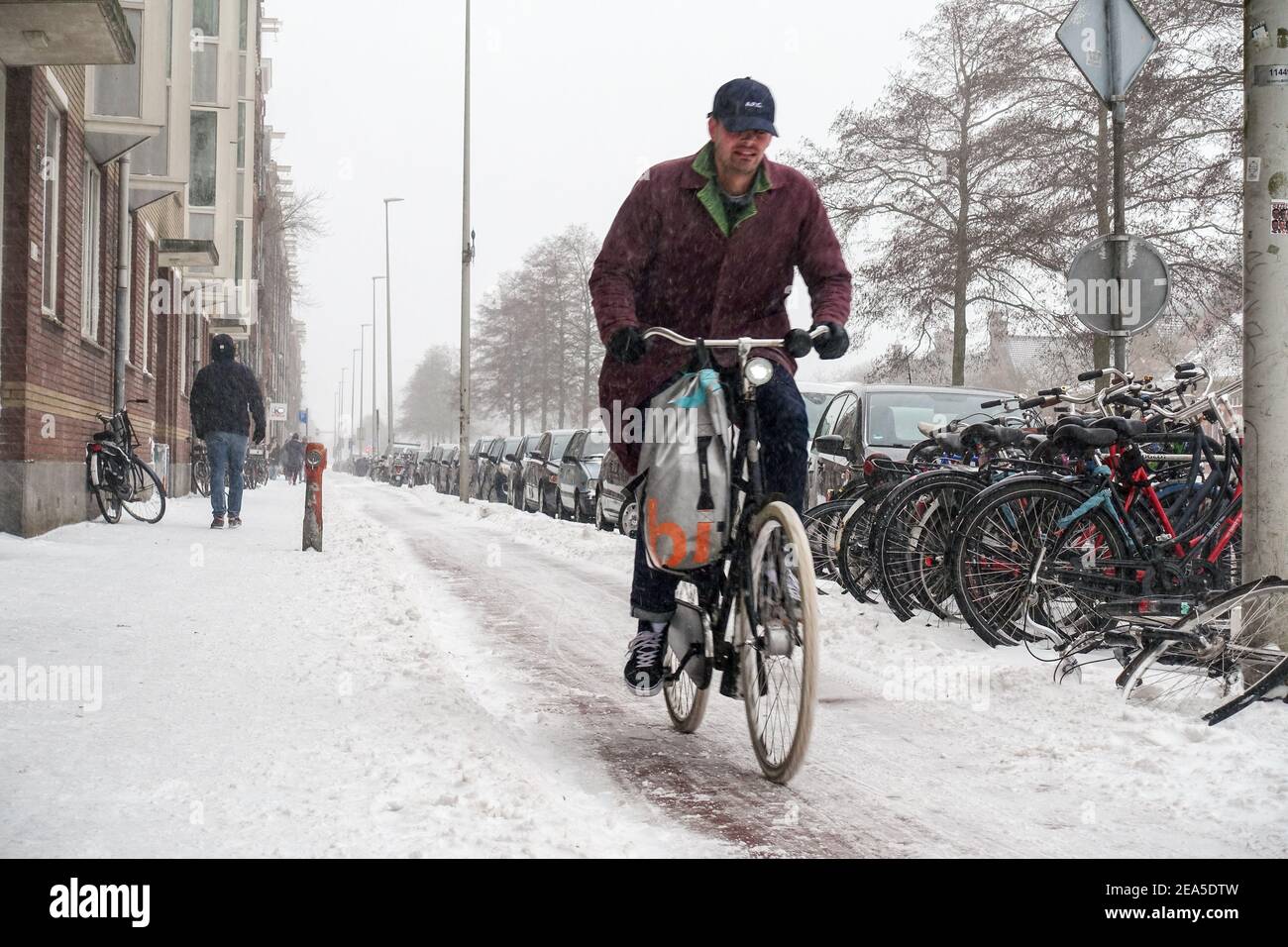 Amsterdam, The Netherlands, 7th February, 2021. The city centre brought ...