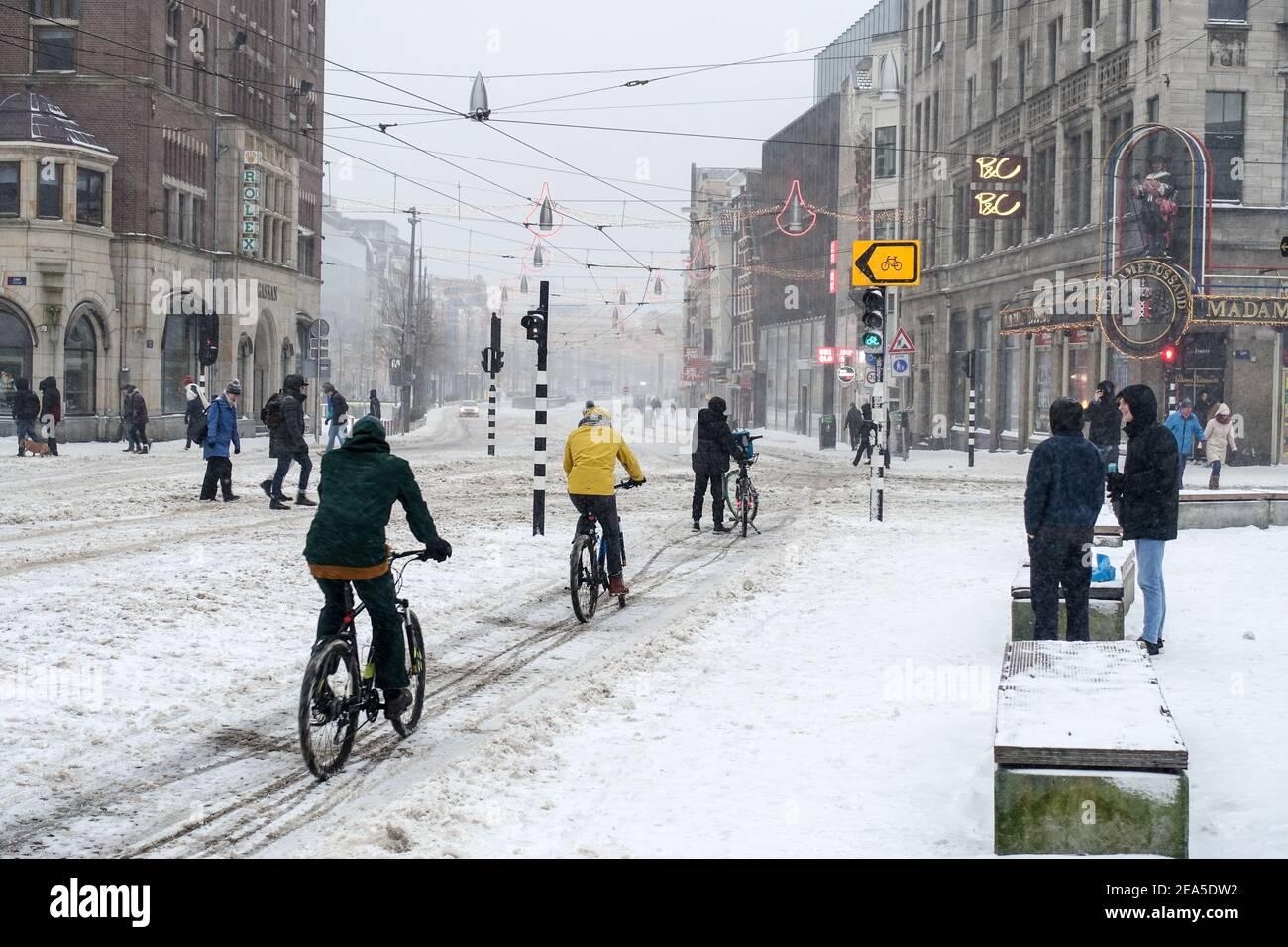 Amsterdam, The Netherlands, 7th February, 2021. The city centre brought ...