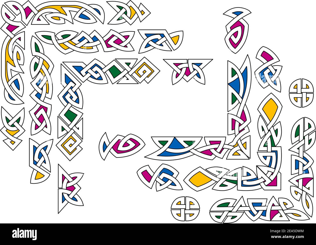Celtic ornament with colorful decorative elements and patterns Stock ...