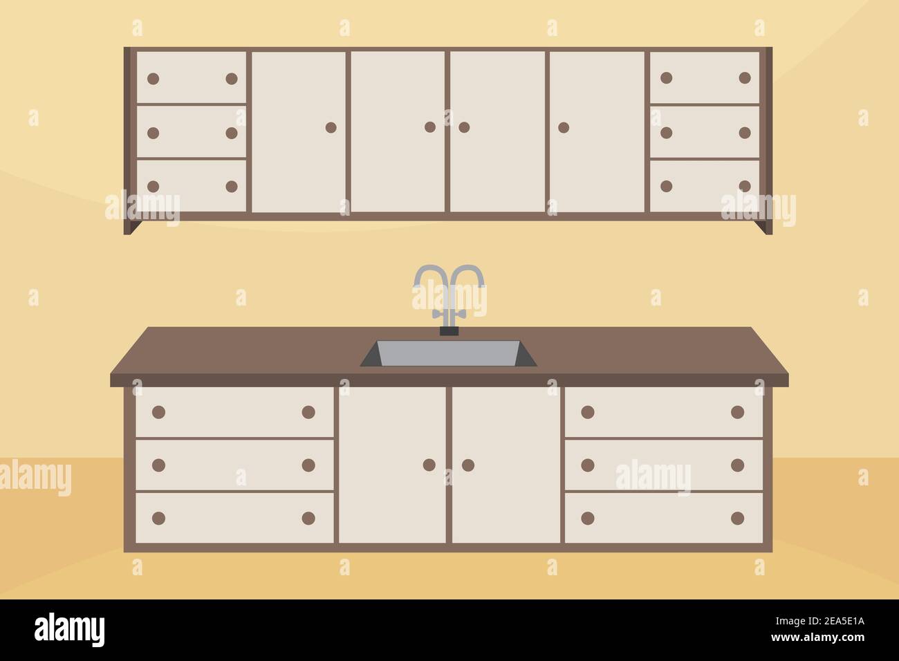 Modern kitchen Stock Vector Images - Alamy