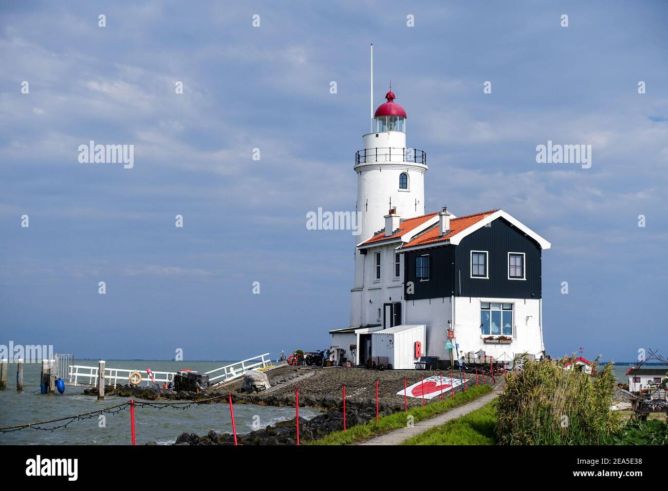 The lighthouse of Marken, North Holland, the Netherlands Stock Photo ...