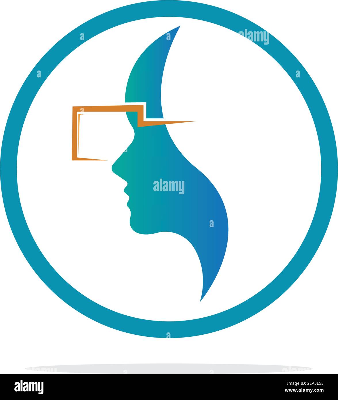 virtual reality logo illustration design template - vector Stock Vector ...