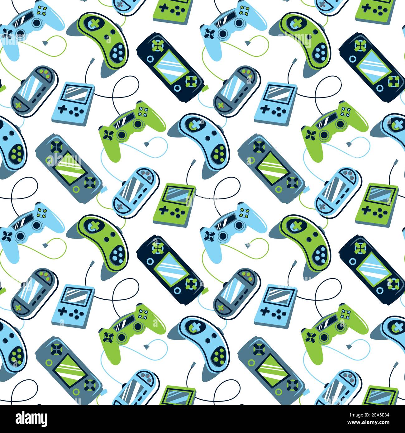 Seamless bright pattern with joysticks. Video game controller gaming ...