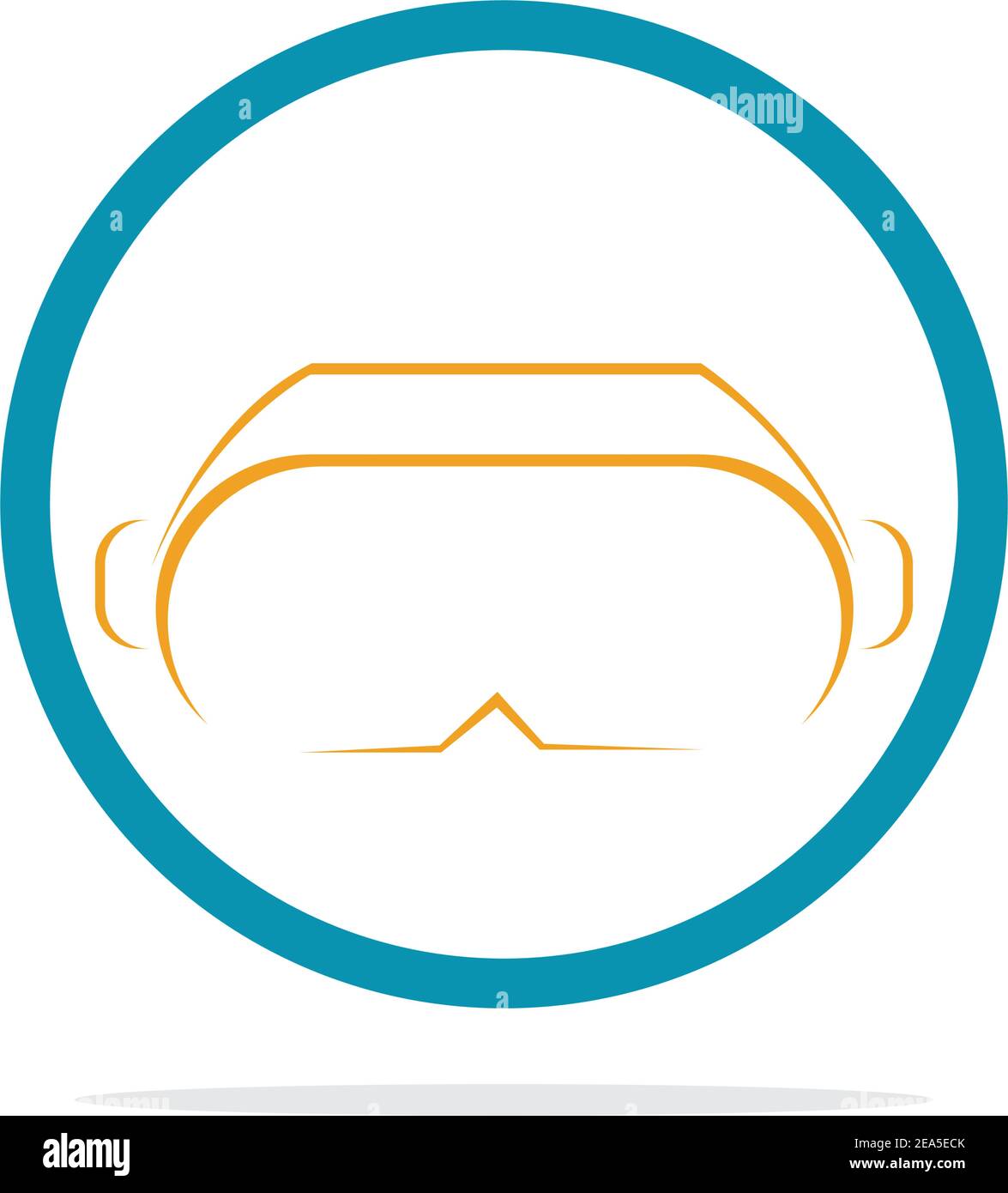 virtual reality logo illustration design template - vector Stock Vector ...