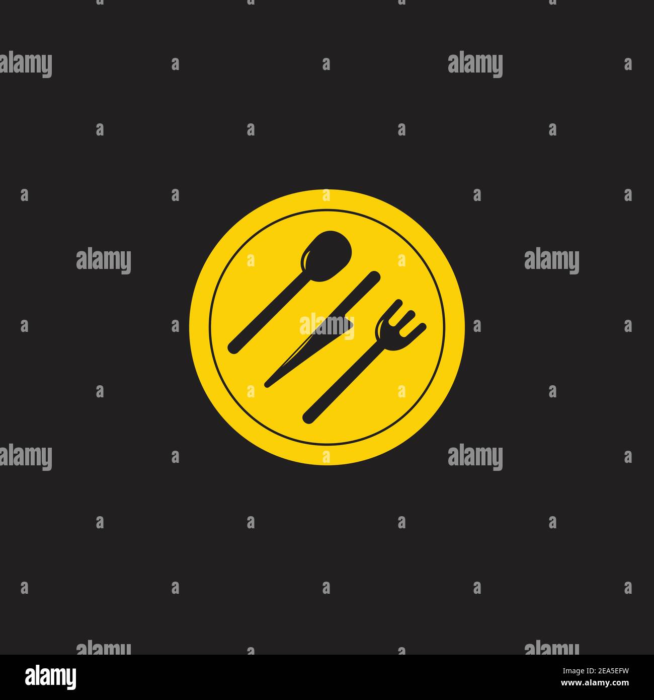 food tools colorful symbol restaurant decoration vector Stock Vector ...