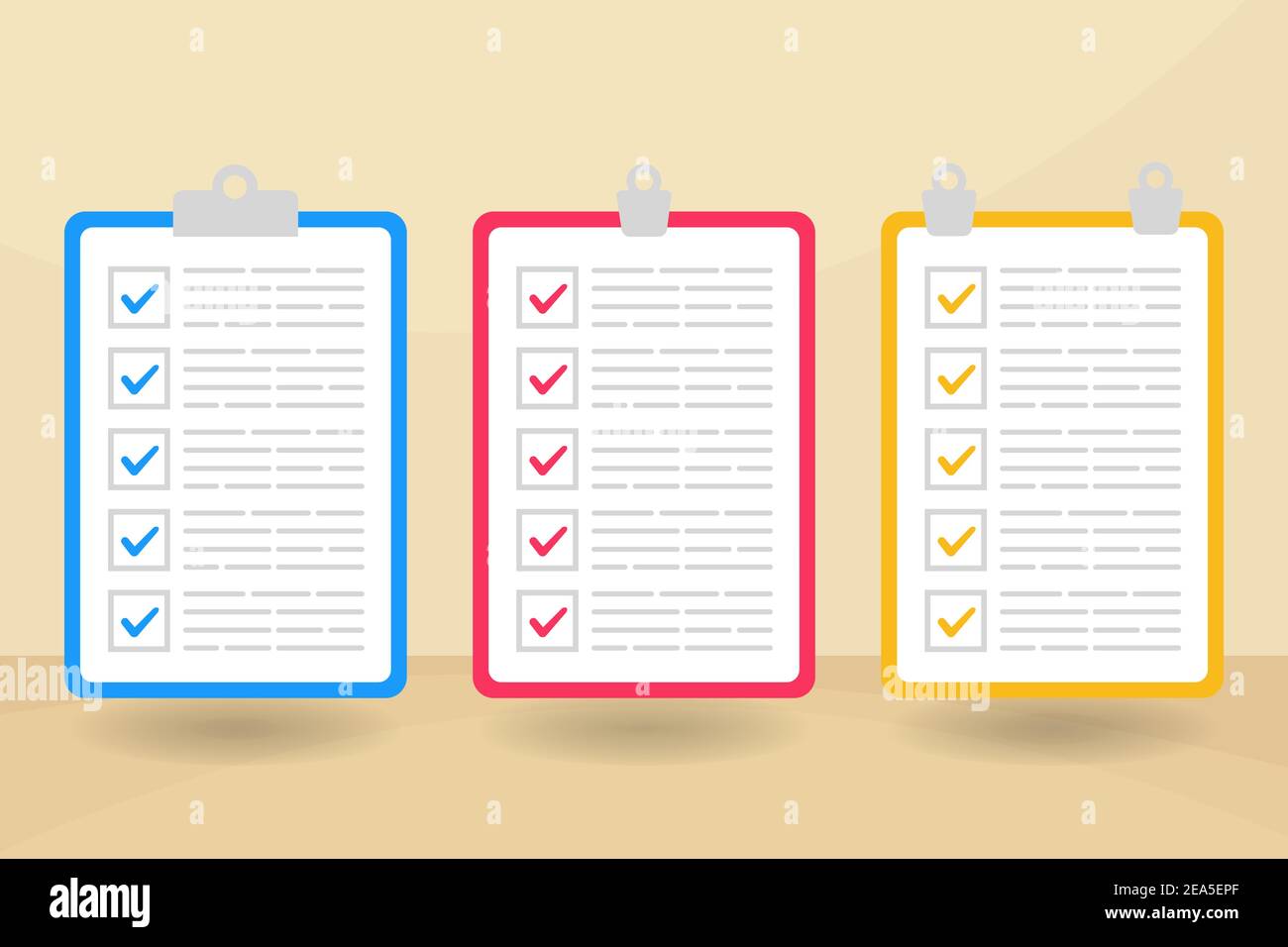 Check list orange round flat hi-res stock photography and images - Alamy