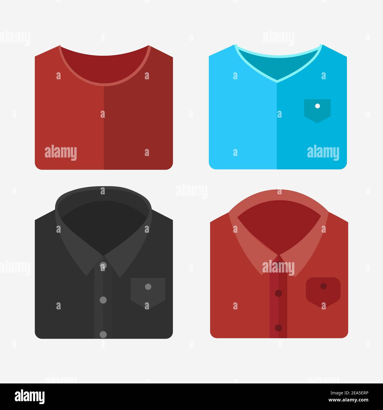 Flat folded clothes collection Stock Vector Image & Art - Alamy