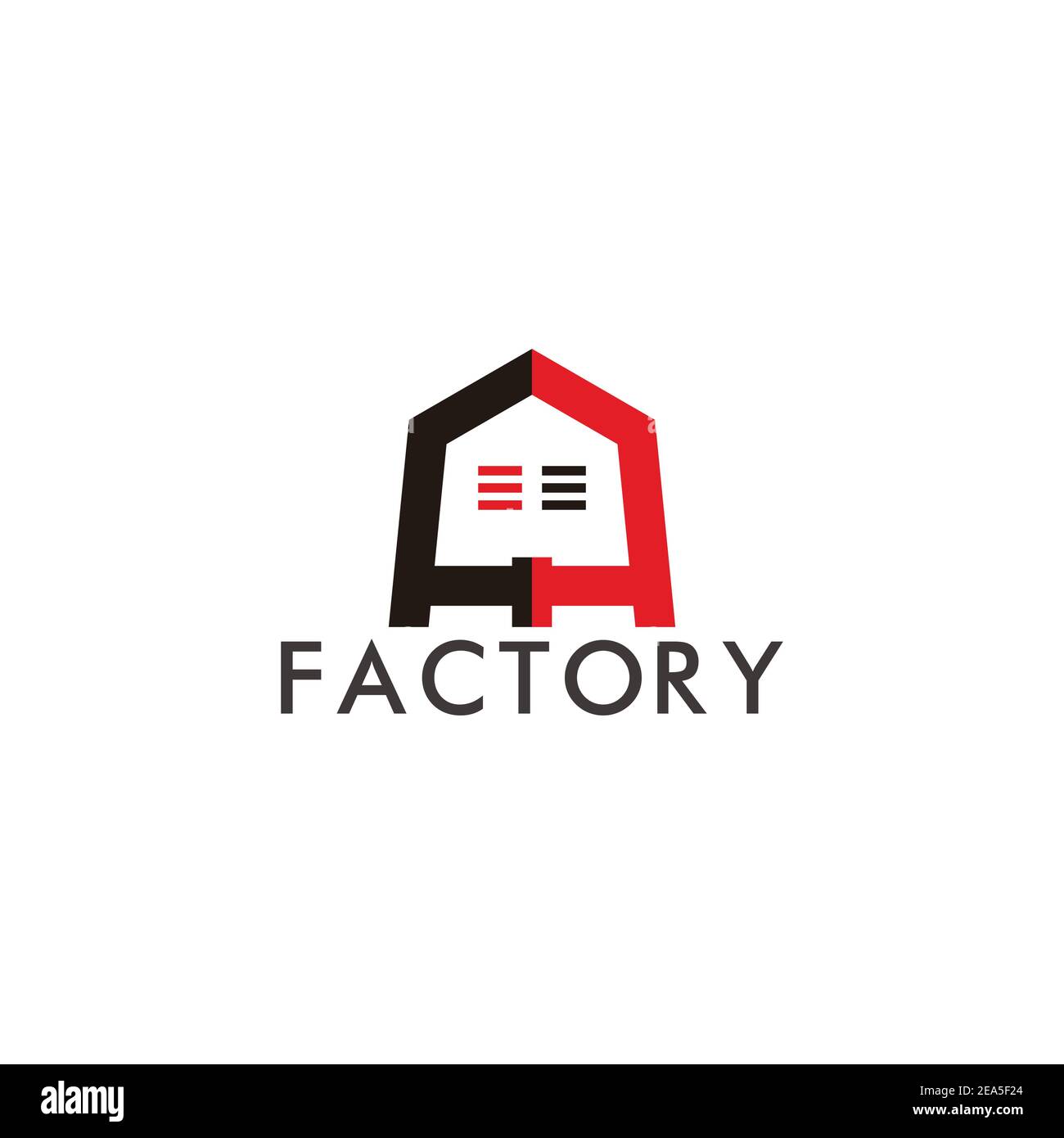 abstract letter home factory shape symbol logo vector Stock Vector ...