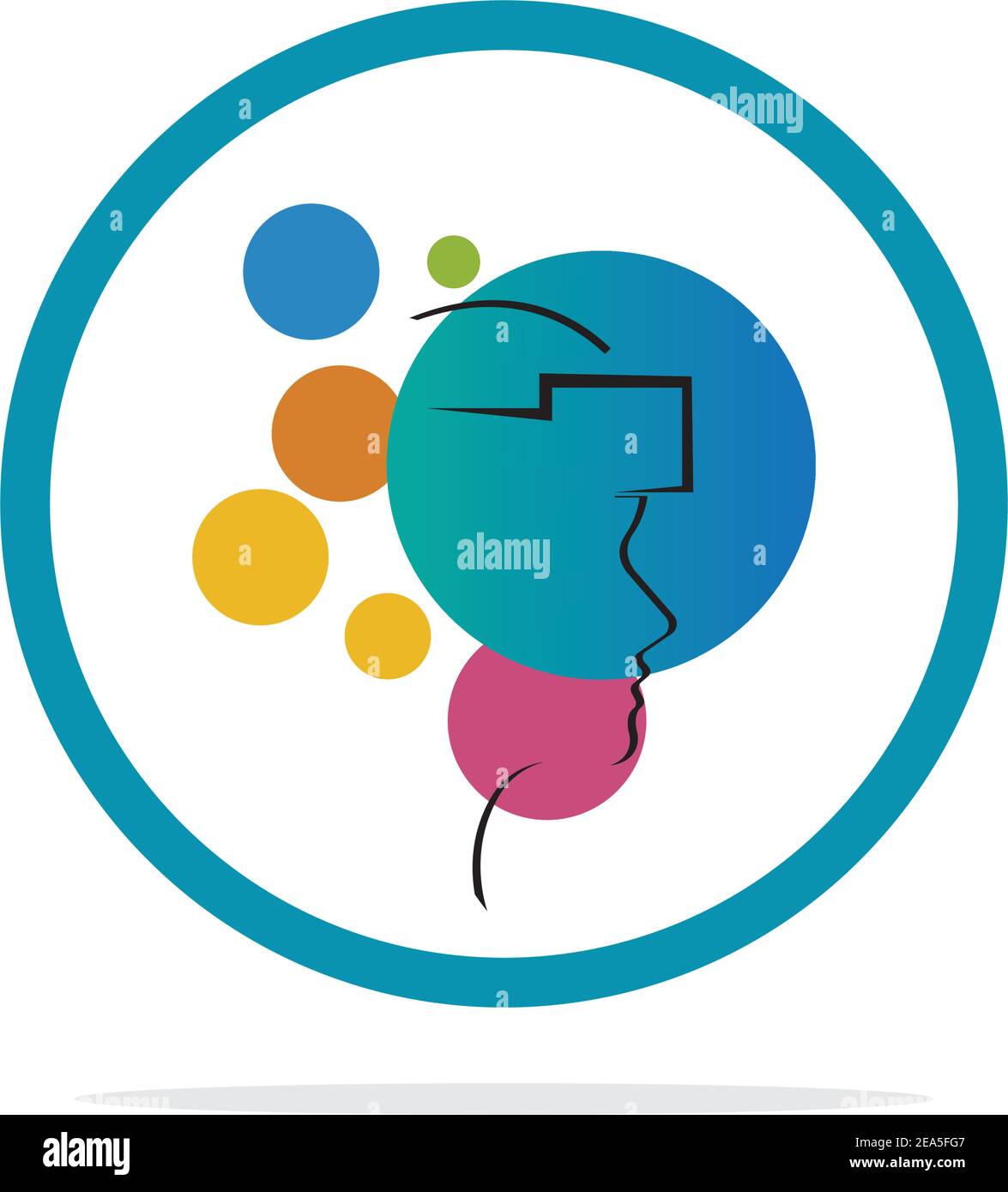 virtual reality logo illustration design template - vector Stock Vector ...